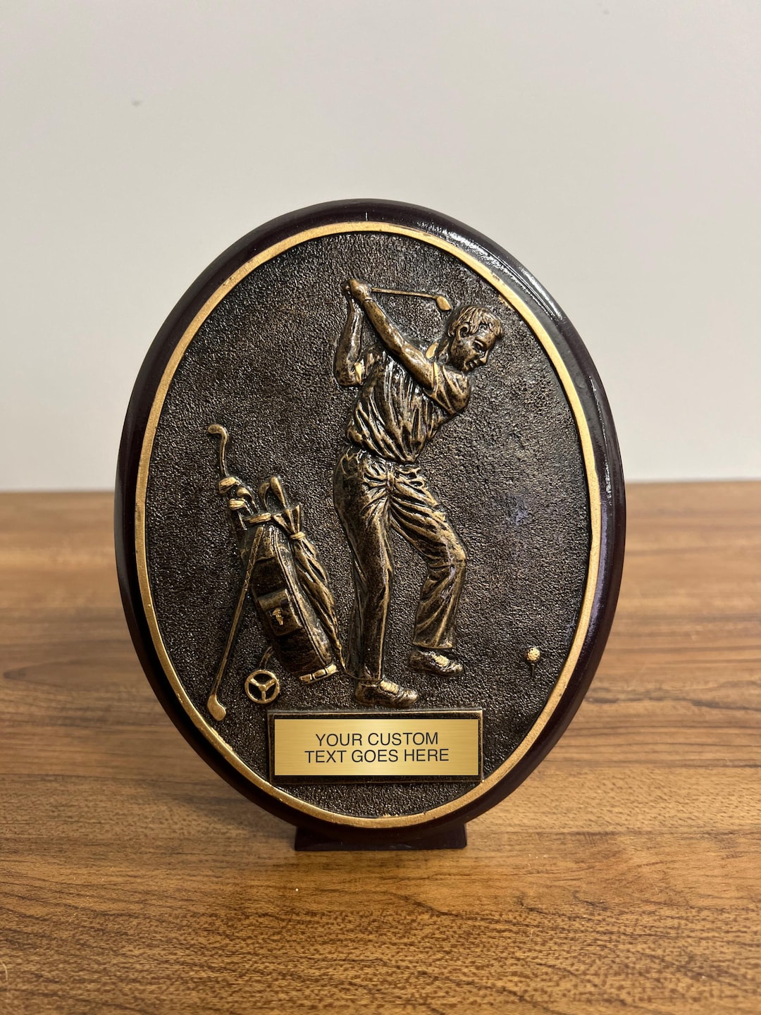 Oval Golf Swing Winner Plaque With Custom Engraving – Elegant Award for ...