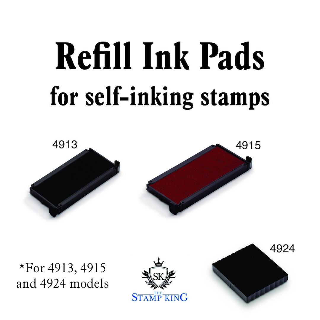 Replacement Ink Pad & Cartridge for Self-inking Stamp Models 4913, 4915 ...