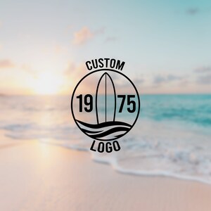 Beach Brand Custom Logo Stamp | Custom Branding Stamp | Surf Custom ...