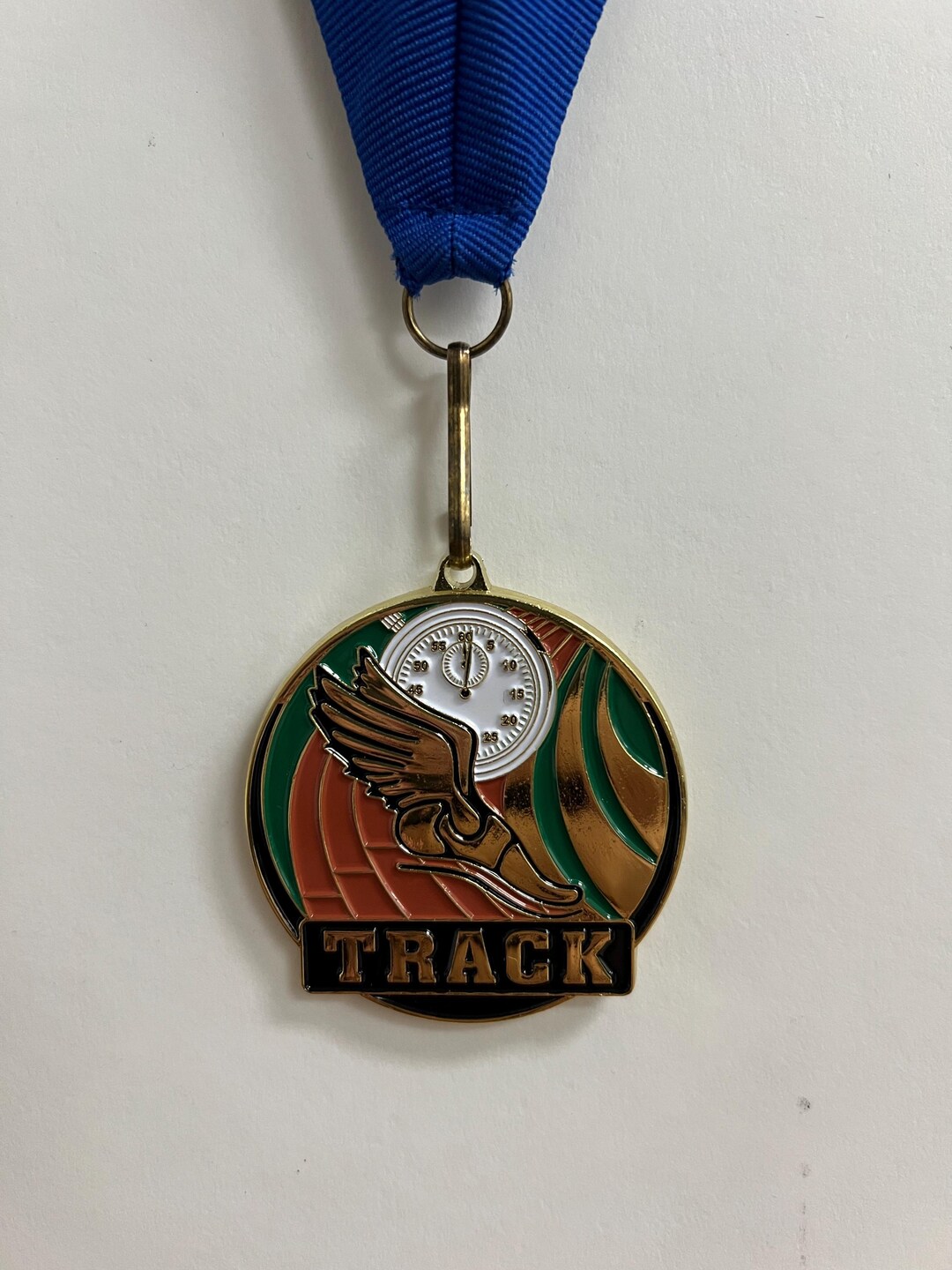 Custom Engraved Track Medal: Personalized Award With Ribbon or Keychain ...
