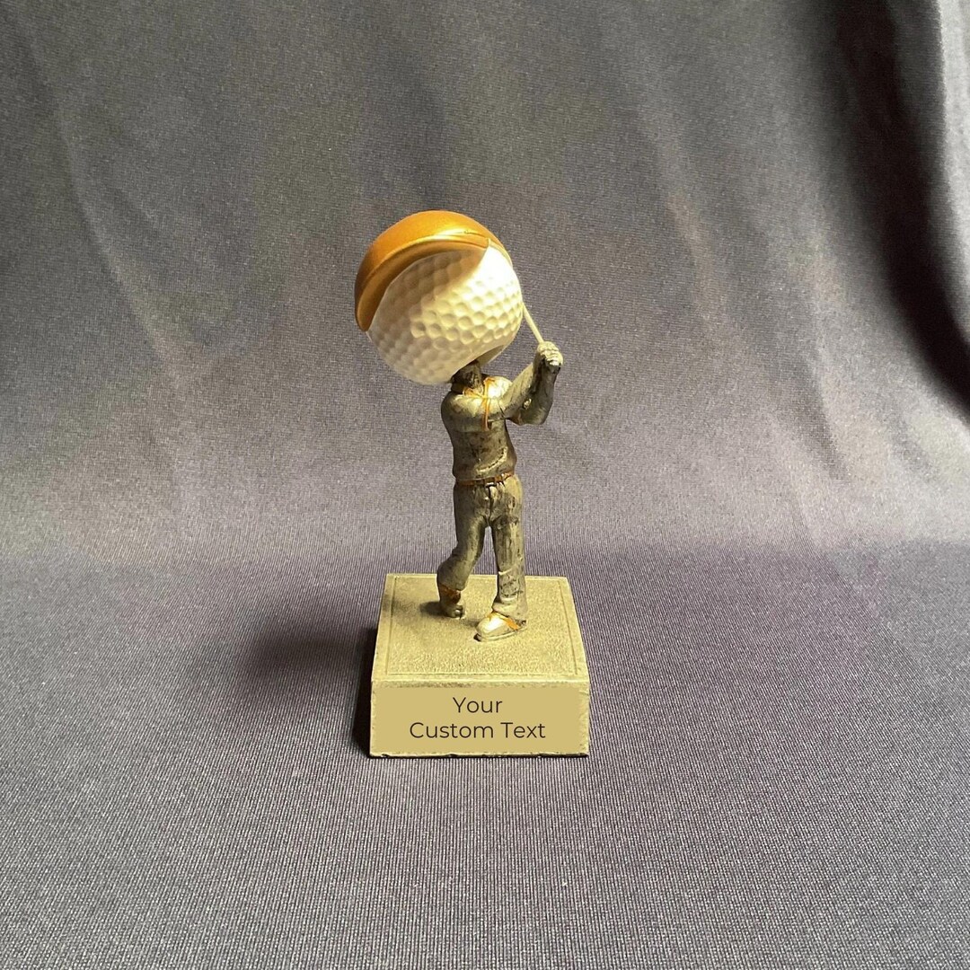Custom Engraved Golf Ball Bobblehead Trophy – Fun & Unique Award for ...