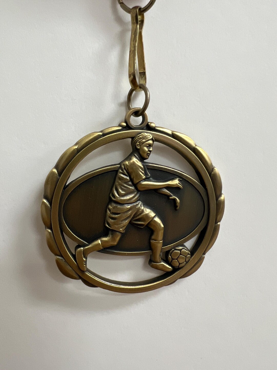 Bronze Soccer Medallion - Custom Engraving Available - 1 1/2" Neck ...