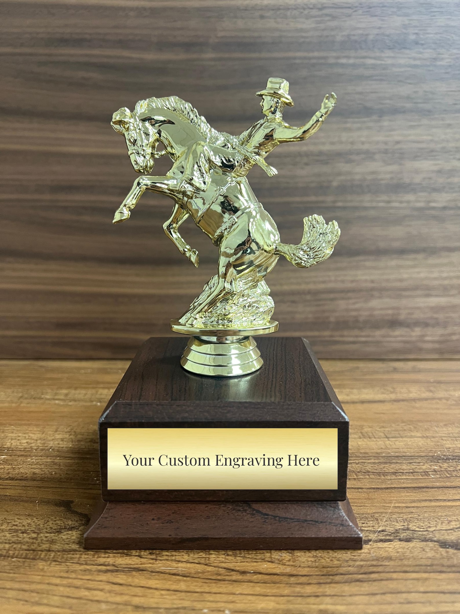 Custom Engraved Cowboy Trophy: Rodeo Award, Western Sports Prize - Etsy