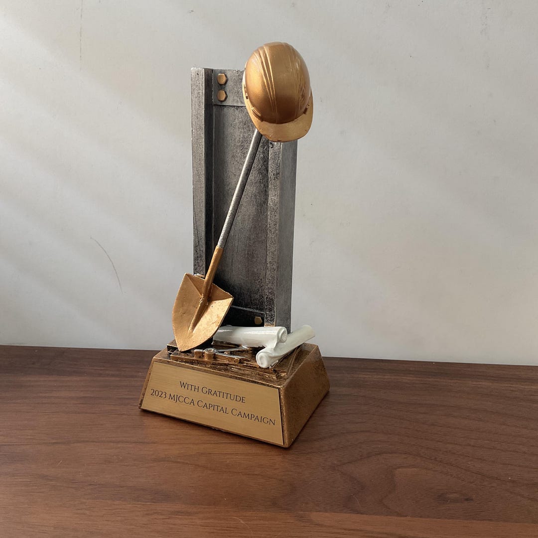 Custom Engraved Construction Trophy: Builder Award - Etsy