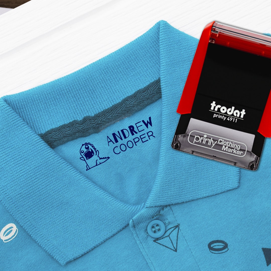 Custom Clothing Stamp: Personalized Name, School Uniforms, Fabric Stamp ...