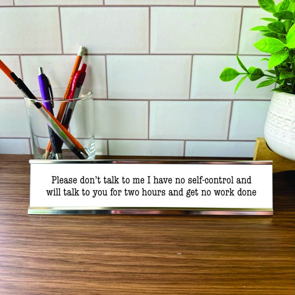 Dont Talk to Me Office Sign - Etsy