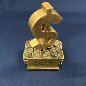 Golden Dollar Sign Award With Customizable Plaque – Perfect for ...