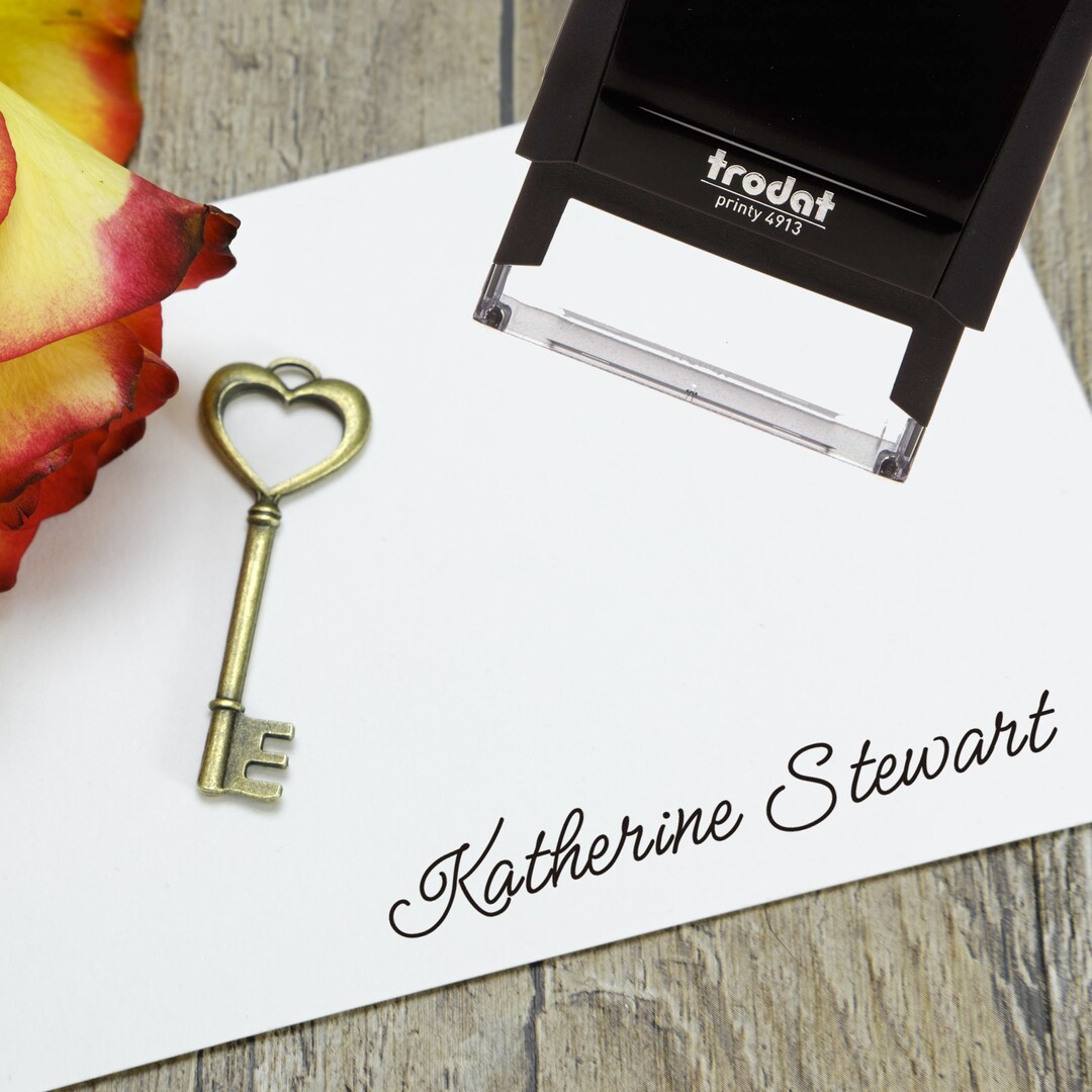 Custom Signature Stamp Self-inking Signature Stamp Self-ink Stamp ...