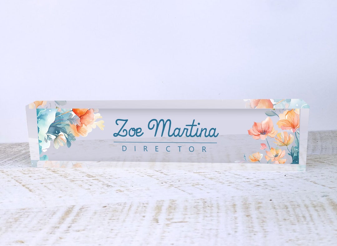 Personalized Desk Name Plate - Custom Office Sign for Manager, Boss, or ...