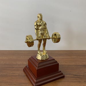 Custom Engraved Weightlifting Champion Trophy - Deadlift Award - Etsy
