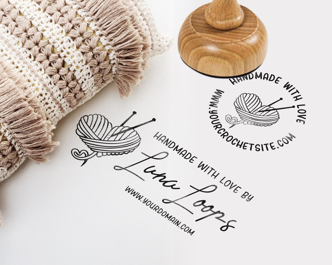 Handmade With Love Crochet Stamp | Handmade Crochet | Personalized ...