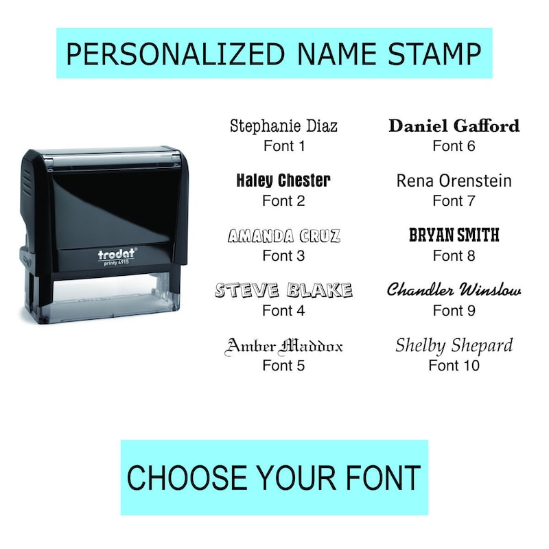 Custom Name Stamp - Etsy