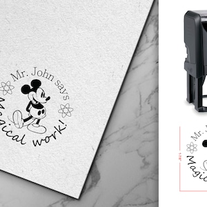 Mickey Mouse Teacher Stamp magical Work With Teacher's Name ...