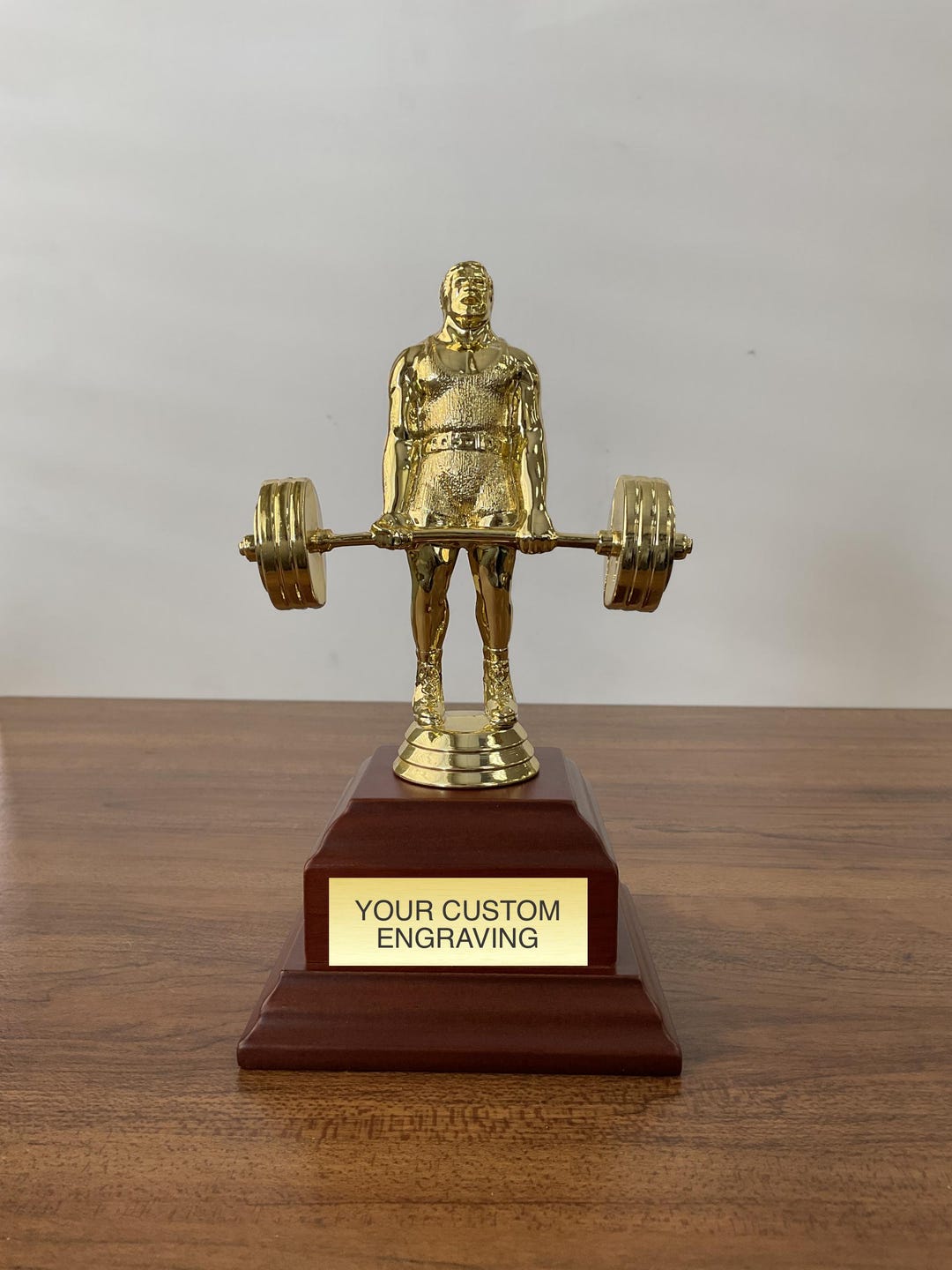 Weightlifting Champion Trophy – Custom Engraved Deadlift Award ...