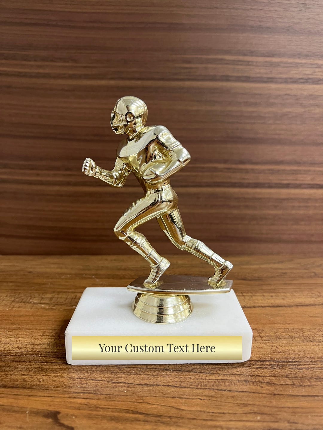 Football Lineman Trophy – White Marble Base, Custom Engraving - Etsy