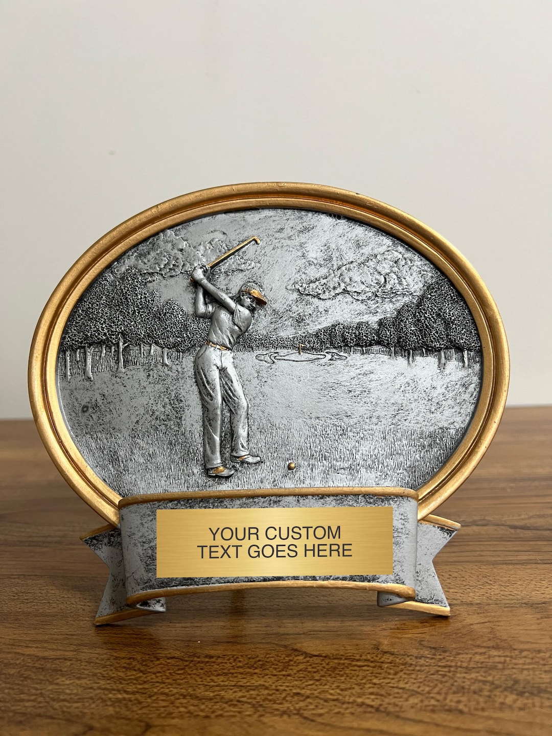 Custom Oval Golf Tournament Plaque | Personalized Award | Engraved Golf ...