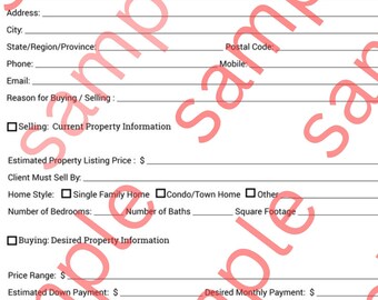 Client Information Sheet Canva Editable Template Customer Information ...