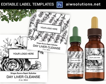 Editable Aromatherapy label template oil label template | Etsy