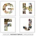Letter G photo collage Alphabet photo collage Letter F | Etsy