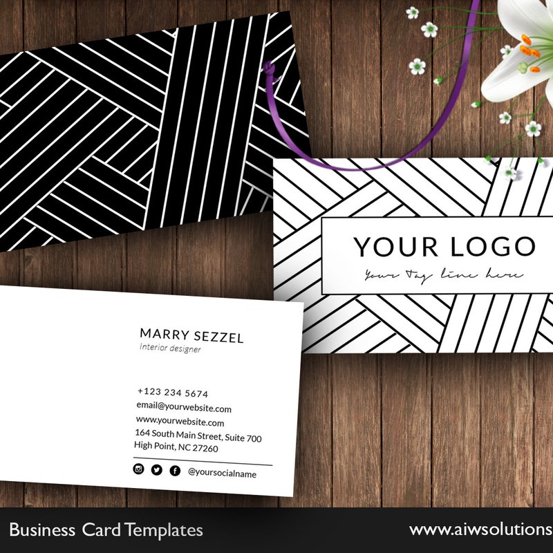 Stripe Business Card - Etsy