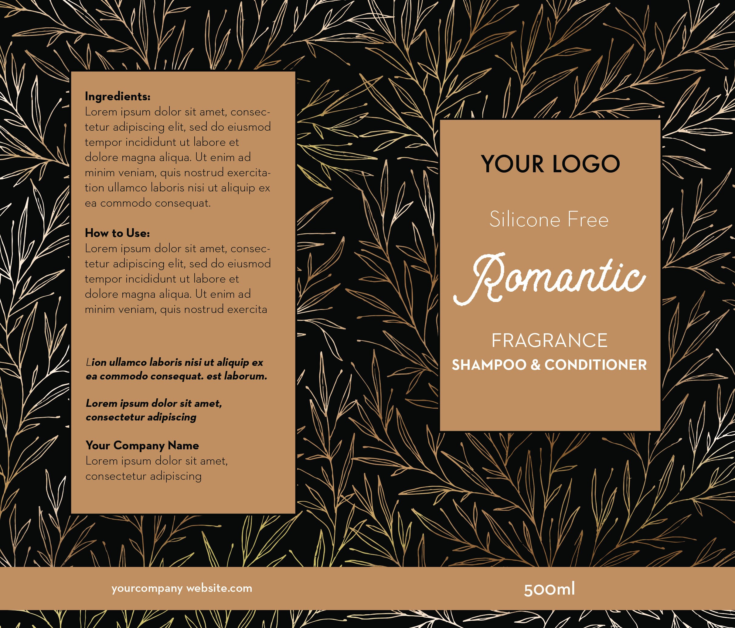 Shampoo Label Cosmetic Label Template Body Wash Label - Etsy Australia