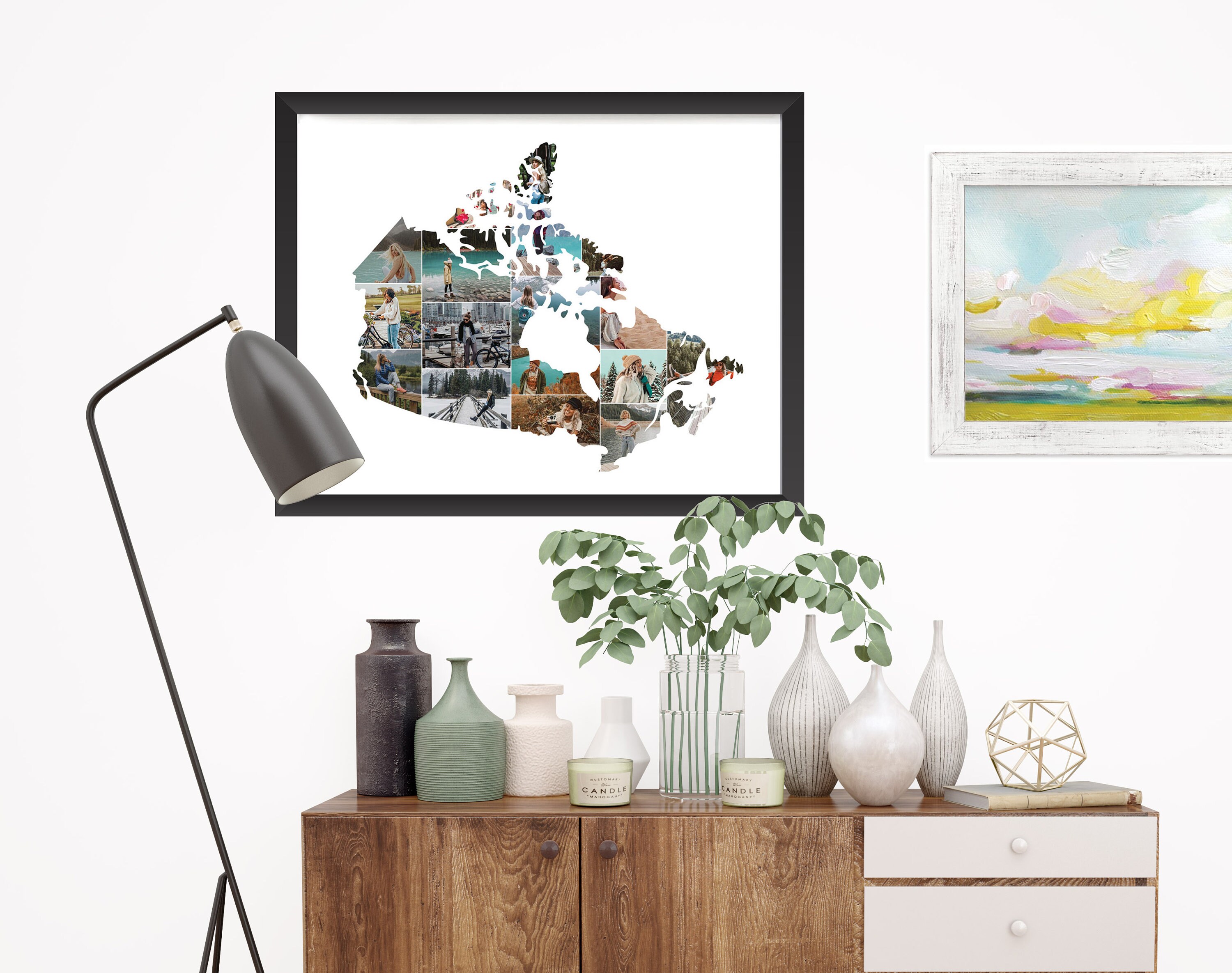 Canada Map Photo Collage Template Canada Map Storyboard - Etsy