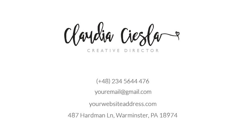 Artist Name Card Watercolor Name Card Beautiful Name Card - Etsy
