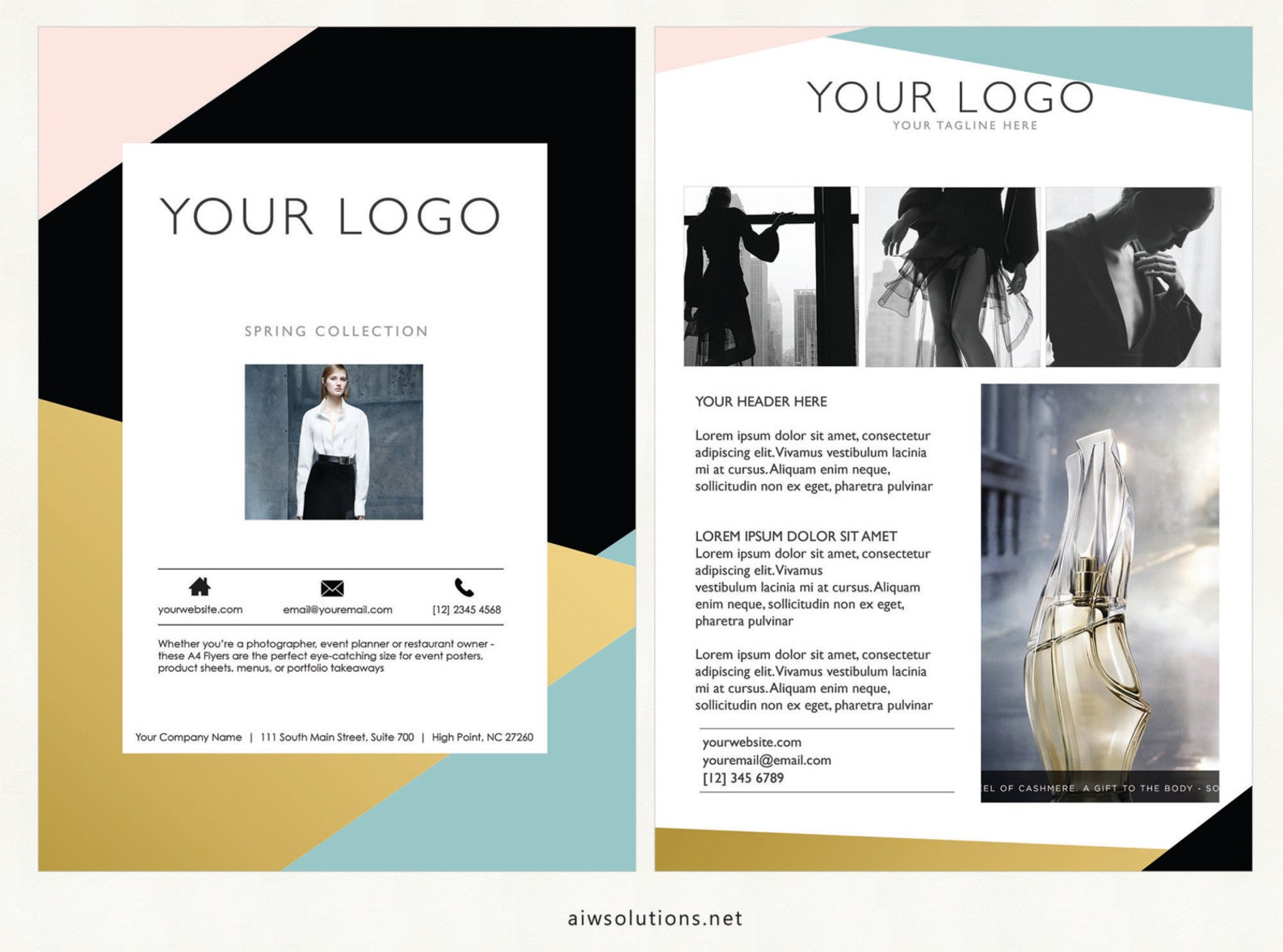 3 Pages A4 Flyer Business Roll-up Banner Presentation Flyer - Etsy