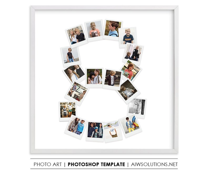 Number Eight Birthday Gift, Photography Storyboard, Collage Board ...