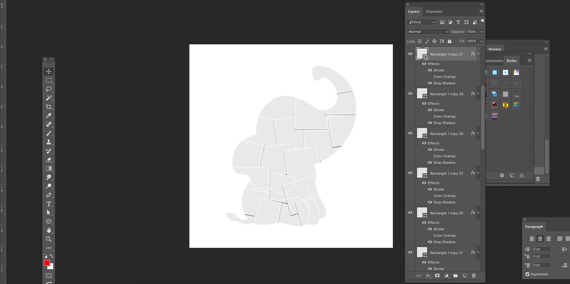 Cute Elephant Photo Collage Template Baby Elephant Photo - Etsy