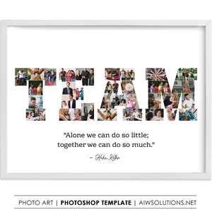 Team Photo Collage, Sport Team Collage, Gift for Team Leader, Gift for ...