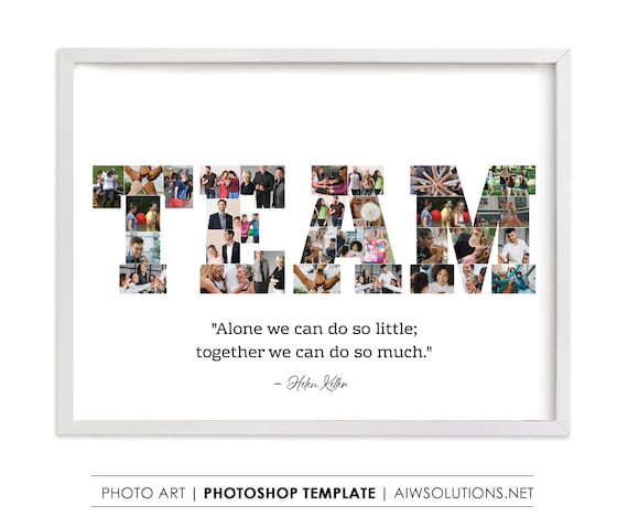 Team Photo Collage Sport Team Collage Gift for Team Leader - Etsy