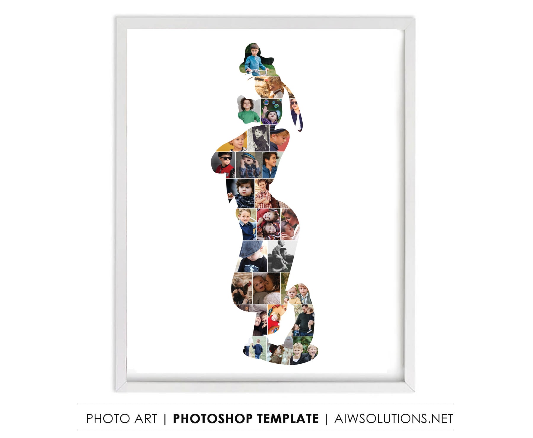 Goofy Disney Photo Collage, Photoshop Frame Art, Cartoon Photo Collage ...