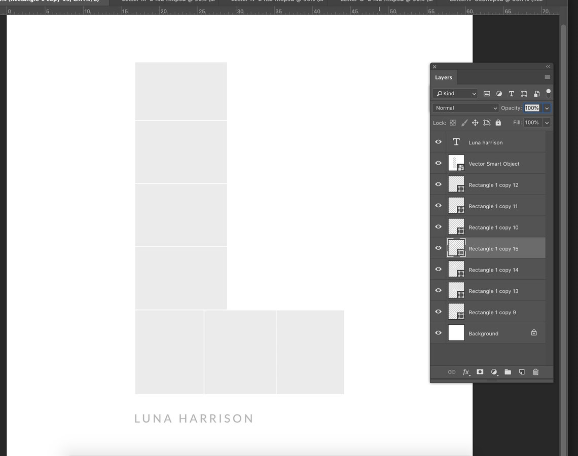 Letter L Photo Collage Alphabet Photo Collage Letter M - Etsy