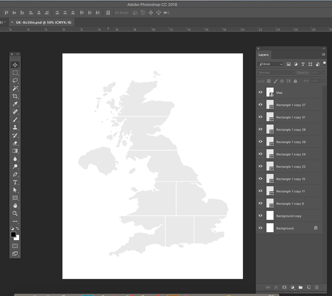 United Kingdom (UK) Photo Collage Template, UK Photo Frame, UK Map ...