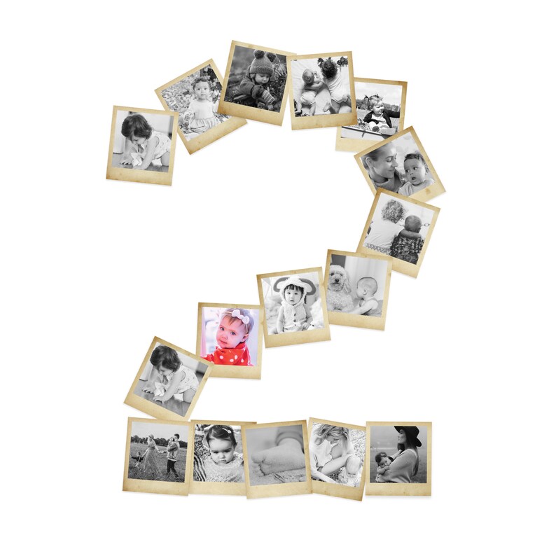 Two Year Old Birthday Gift Number 2 Photography Storyboard | Etsy