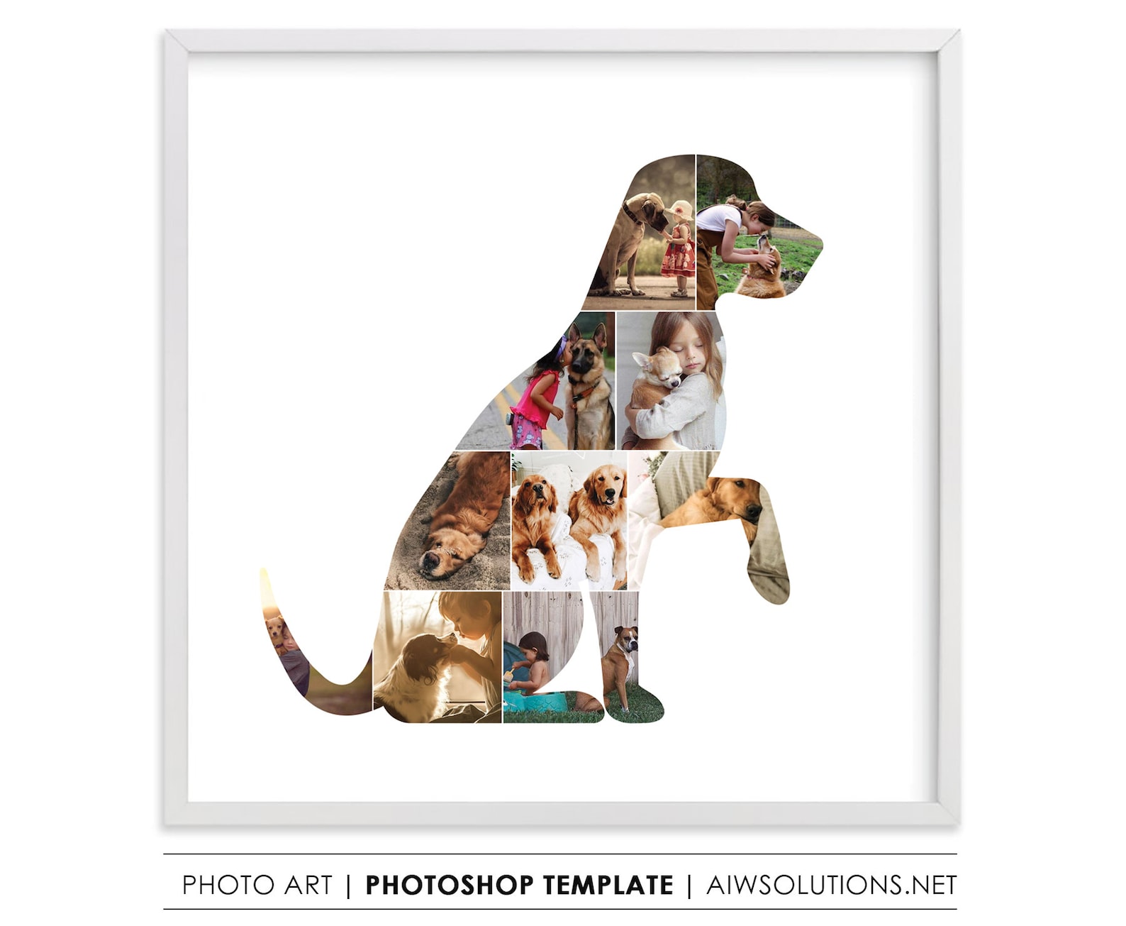 Dog Photo Collage Template, Pet Photo Collage, Puppy Photo Collage,dog ...