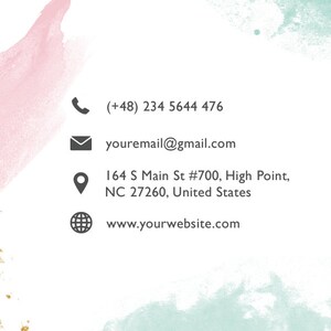 Business Cards Printable, Name Card Template, Photography Name Card ...