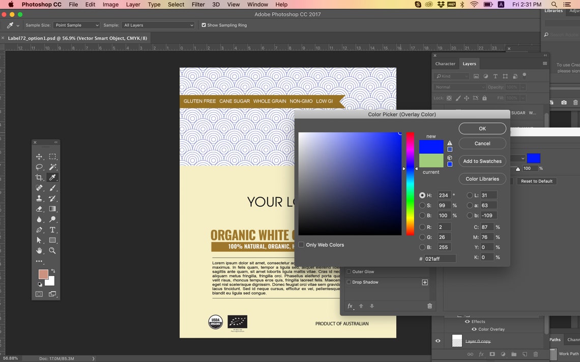 Kraft Bag Label Design Flat Bottom Pouch Label Nutrition - Etsy