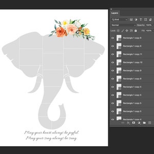 Elephant Picture Collage Templates , Elephant Nursery Photo Grid ...