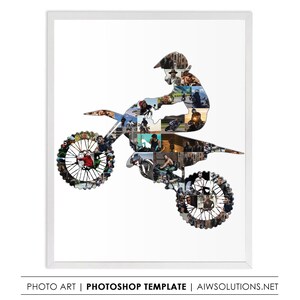 Biker Photo Collages Template,motorcycle Shape ,2 Motorcycle Templates ...