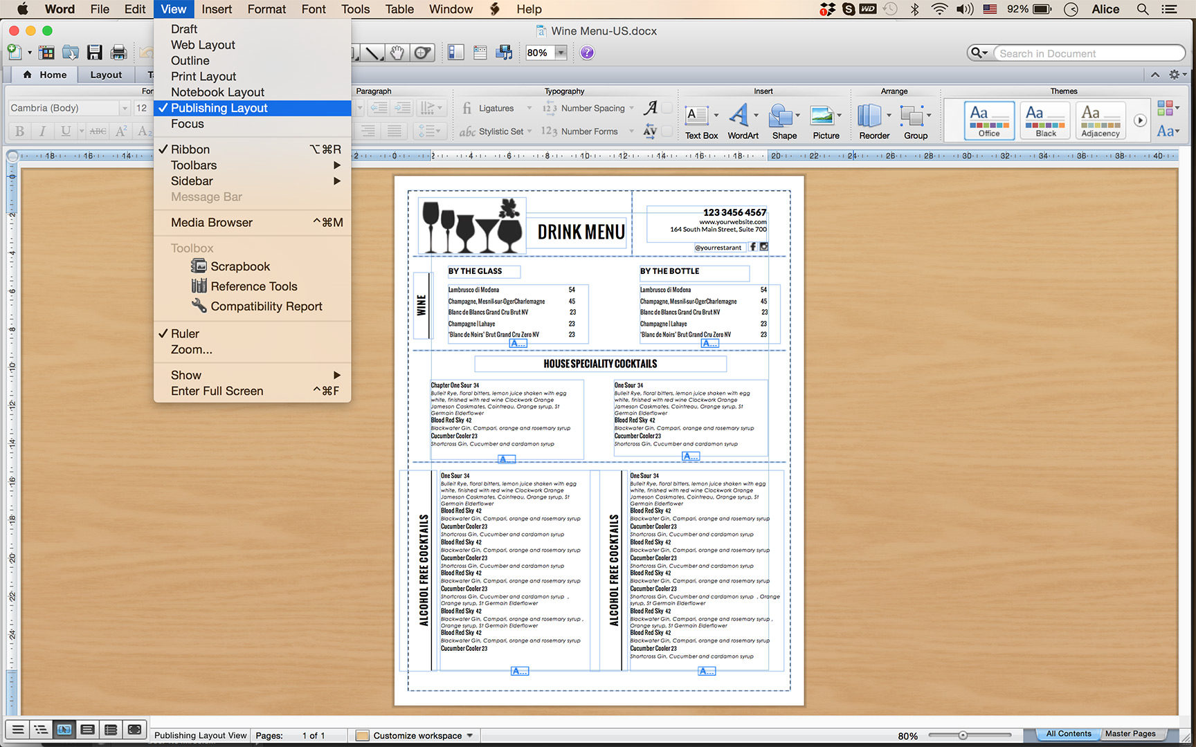 Bar Menu Signeditable Drink List Bar Menu Sign Template | Etsy