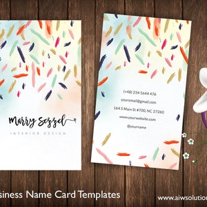 Name Card Template, Photography Name Card, Colourful Name Card, Name ...