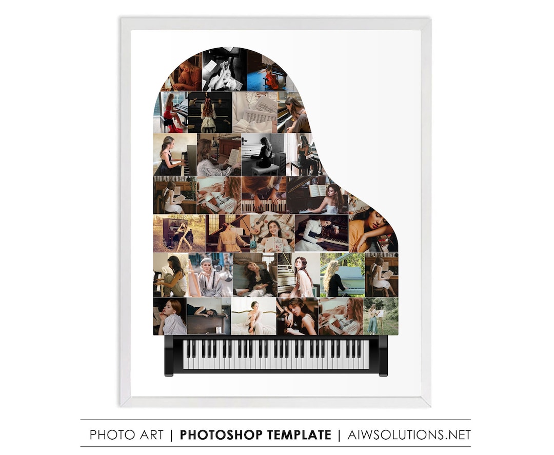 Piano Photo Collage,musical Collage,piano Player Gift,custom Piano ...