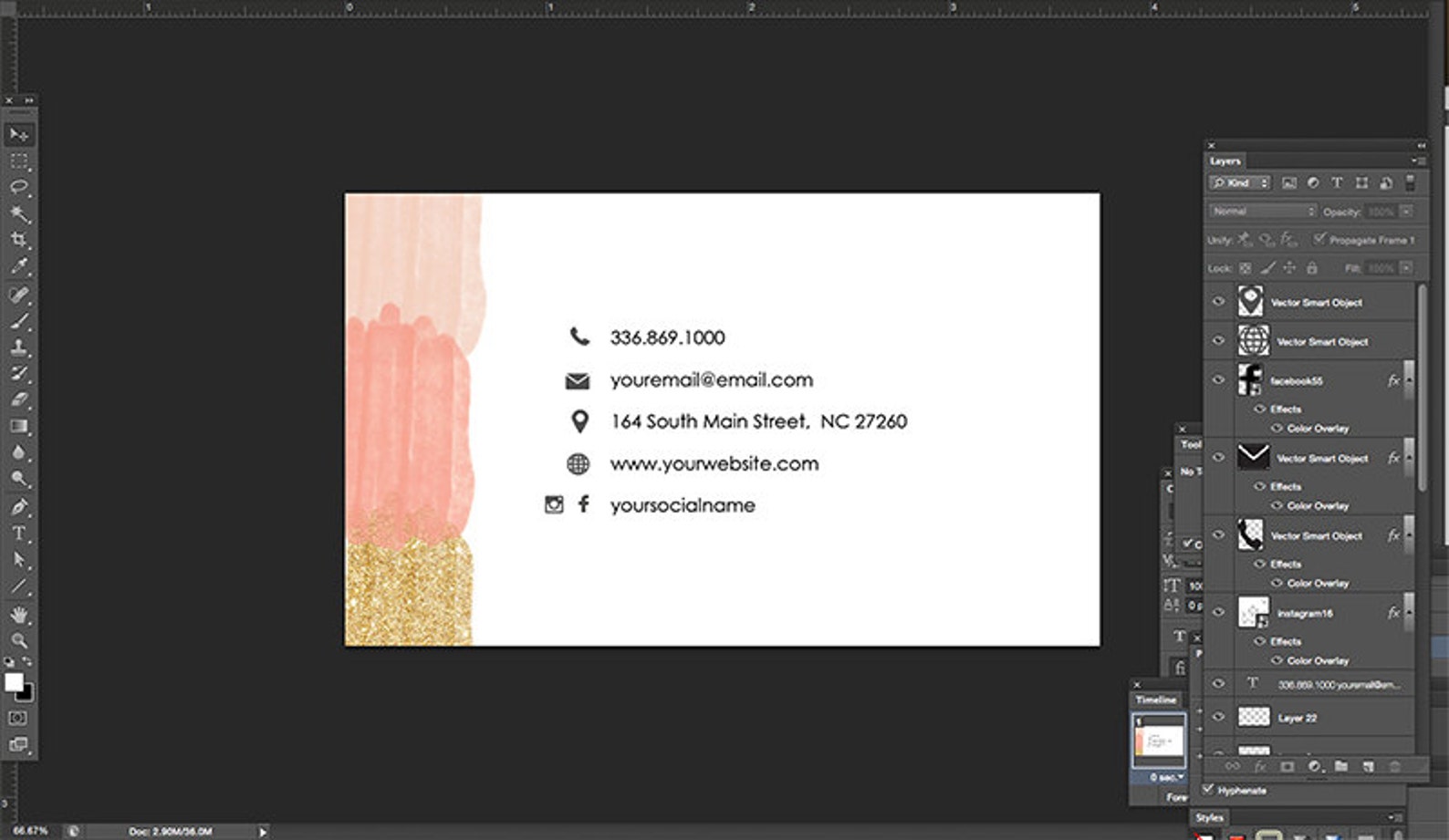 Beauty Salon Name Card Business Card Template Glitter Name - Etsy