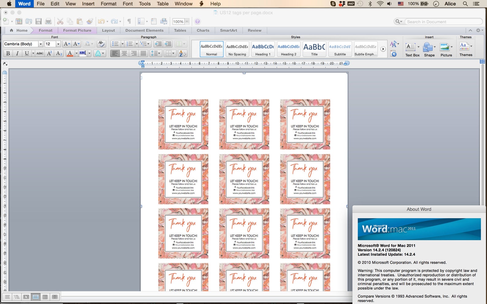 Small Business Mini Tags Square Tags Gift Tags Pink Flower - Etsy