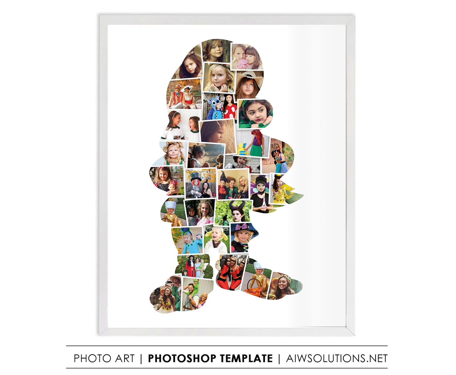 Grumpy Shape Photo Collage Template, Stitch Shape Photo Collage ...