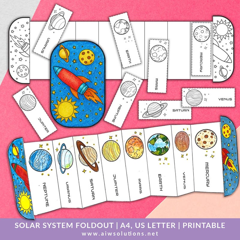 Planets Cut and Paste - Etsy