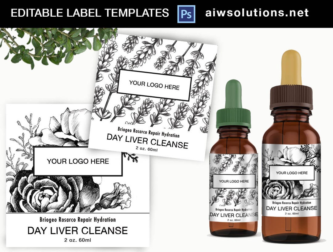 Editable Aromatherapy Label Template, Lavender Oil Label Template, Rose ...