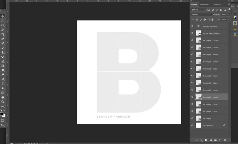 Letter B Photo Collage Alphabet Photo Collage B Within | Etsy